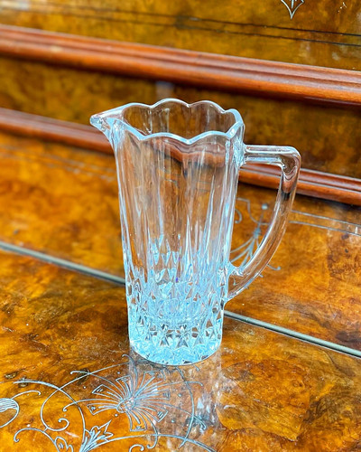 Vintage Diamond Cut Lead Crystal Pitcher from C.1970s | Mysite