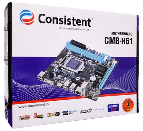 Consistent H61 LGA 1155 Micro-ATX Motherboard | Intel 2th/3th Gen CPU ...