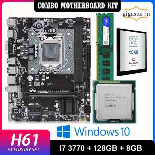 Combo Motherboard Kit with Processor i7+8 GB Ram+SSD 128 GB+Windows 10 ...