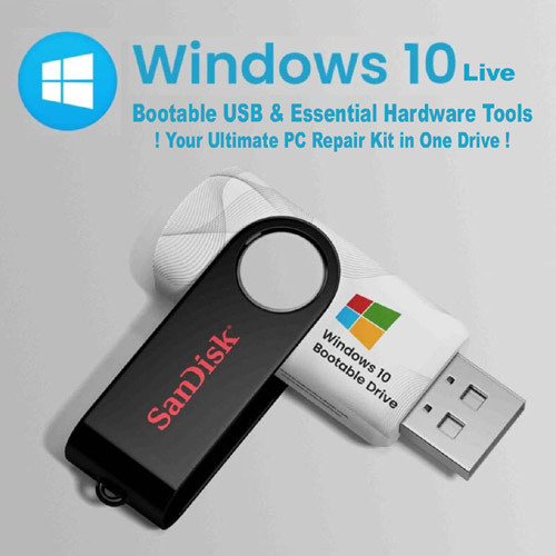 Windows 10 Bootable USB & Essential Hardware Tools – Your Ultimate PC Repair Kit | GIGASTAR