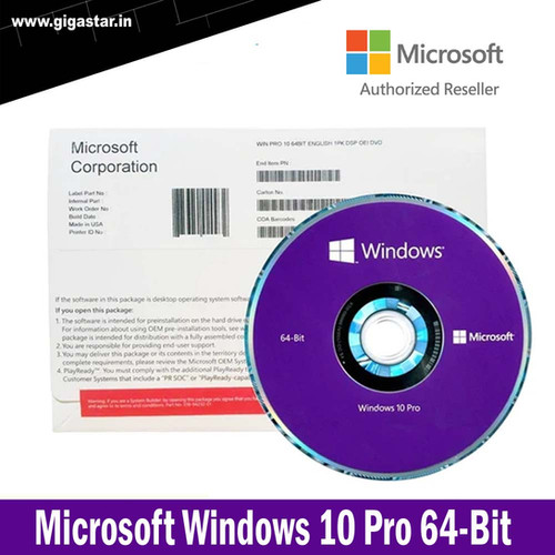 Microsoft Windows 10 Professional 64 Bit Box Pack with Lifetime ...