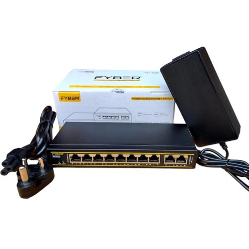 FYBER 8 Port PoE + 2 Uplink Switch FYA-82FE, 10/100Mbps | GIGASTAR