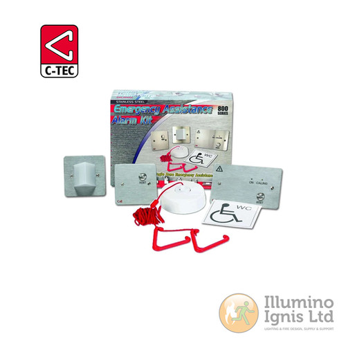 Stainless Steel Finish Disabled Toilet Alarm Kit | NC951/SS | Illumino ...