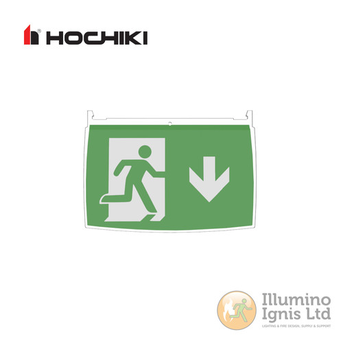 40 Metre Exit Sign Lens DOWN | N40GR-D1 | Illumino Ignis Ltd