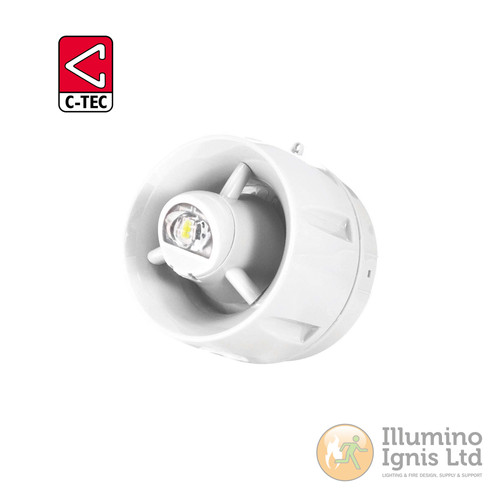 Self Testing 100dB Evacuation Alert Sounder/Visual Alarm Device, White ...