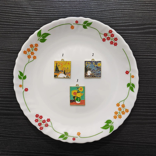 Van Gogh Charm | Enamel Charms India