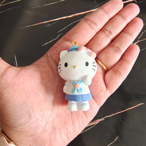 3d Resin Blue Hello Kitty Charm | Enamel Charms India