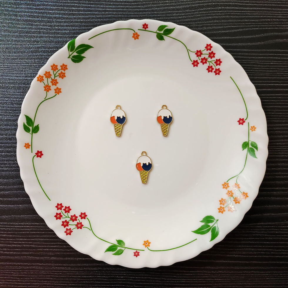 Cone Ice Cream Charm | Enamel Charms India