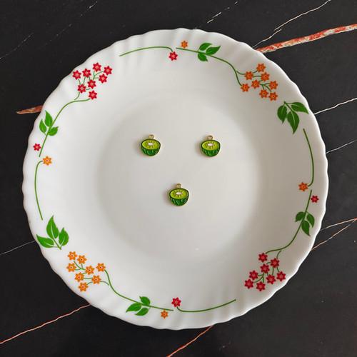 Kiwi Charm | Enamel Charms India