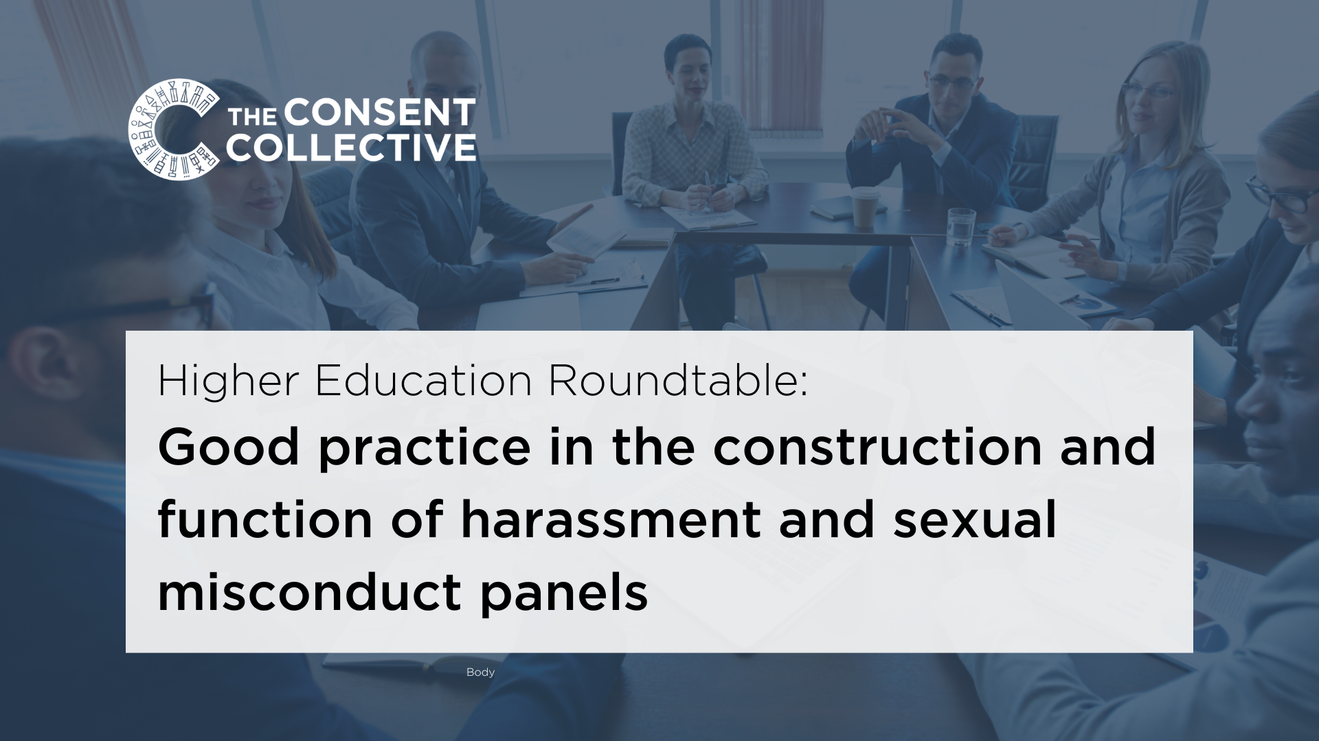 Good practice in the construction and function of harassment and sexual ...