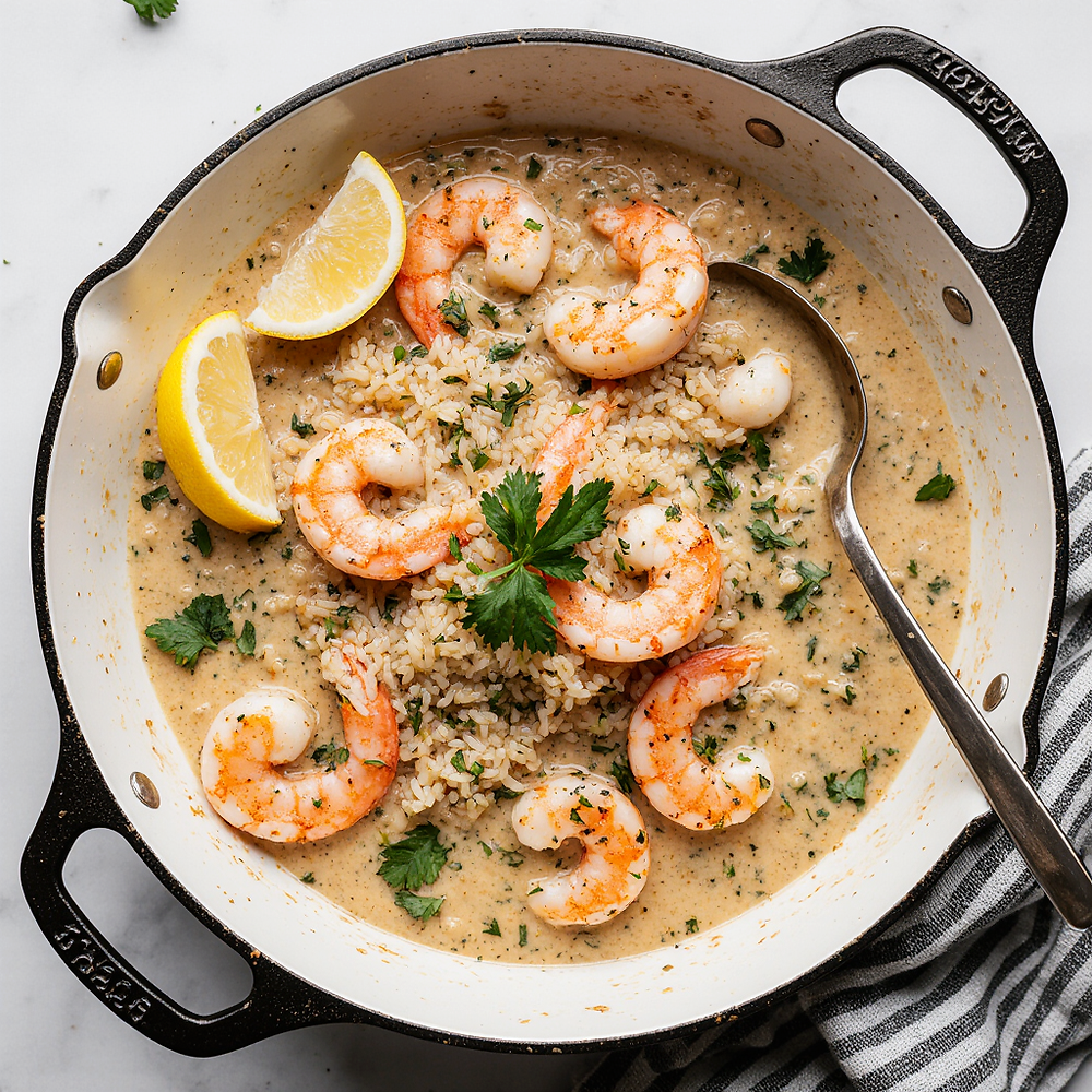 Creamy Red Sea Prawn Rice