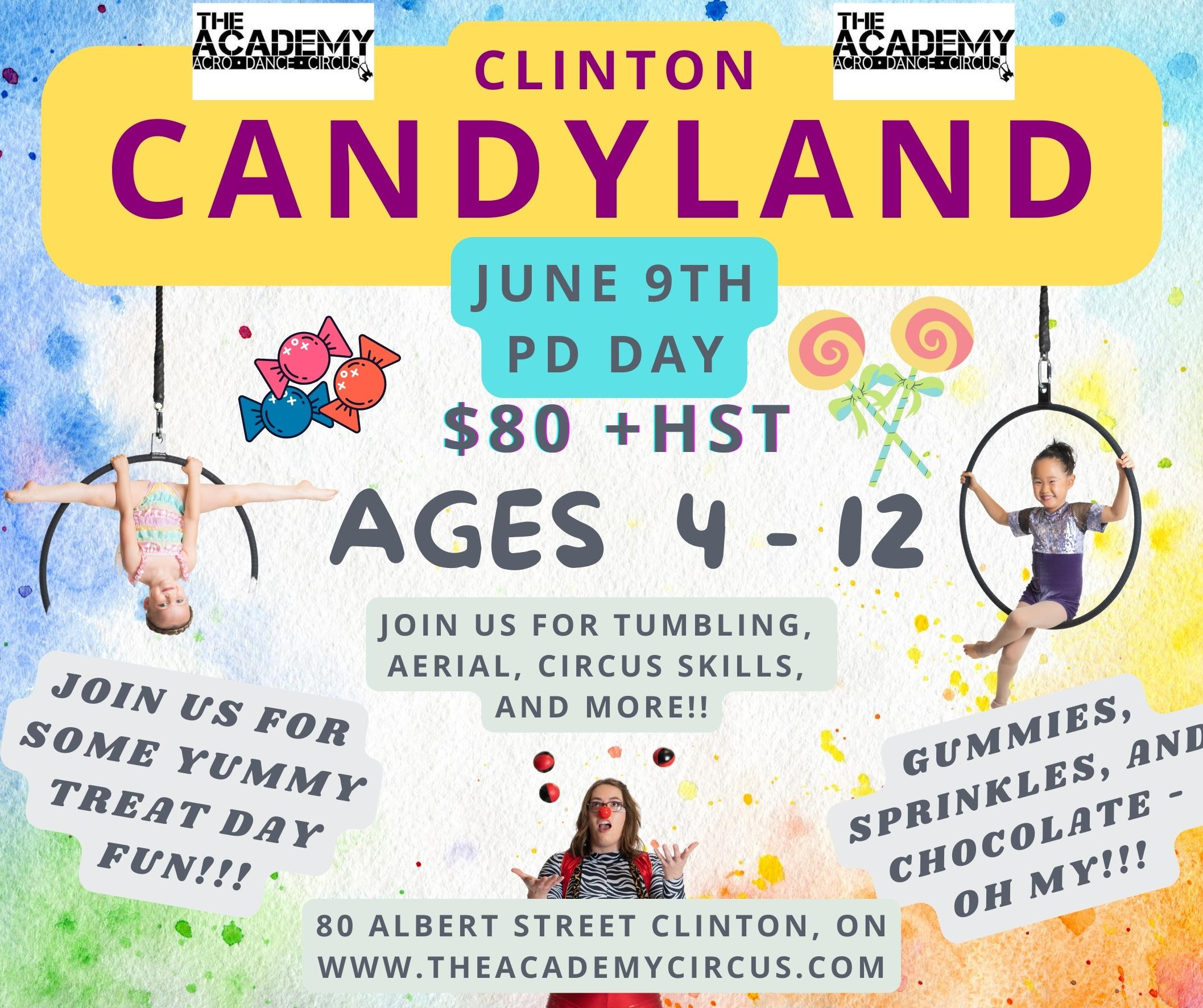 Candyland PD Day Camp | The Academy Circus