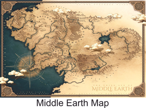 Middle Earth Map Wood Puzzle | IAC Laser Engraving