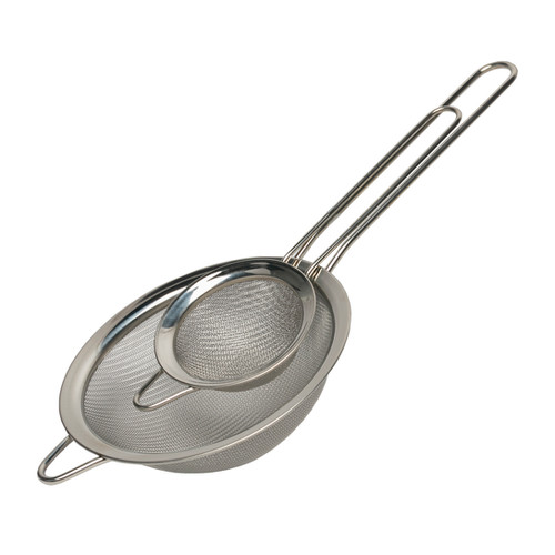 viovia Small & Medium Stainless Steel Strainer with Handle | blueoco