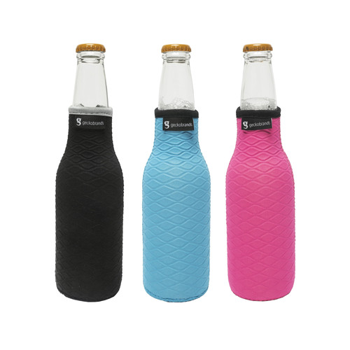 geckobrands Textured Bottle Coozie | blueoco