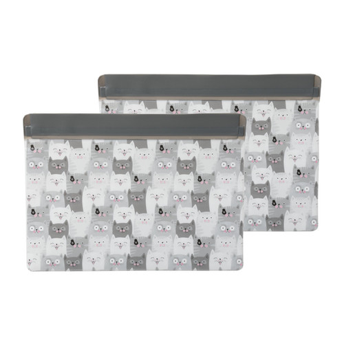 KOLORAE Medium Stand-Up Reusable Food Storage Bags - Set of 2 ...