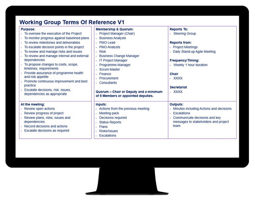 Project Working Group Terms of Reference TOR (PowerPoint) | Project ...