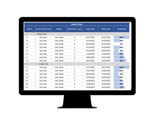 WBS (Work Breakdown Structure) (Excel) | Project Templates