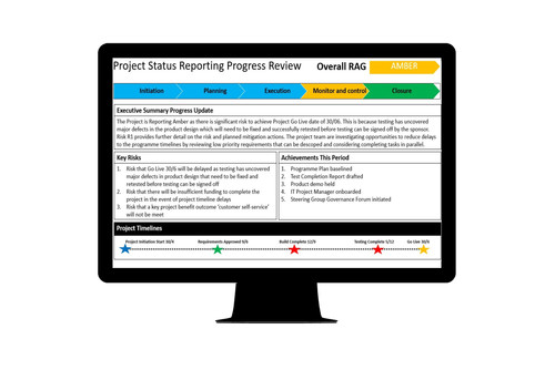 Project Status Reporting Progress Review Template | Project Templates