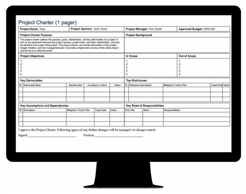 Project Charter PID TOR (Word) | Project Templates