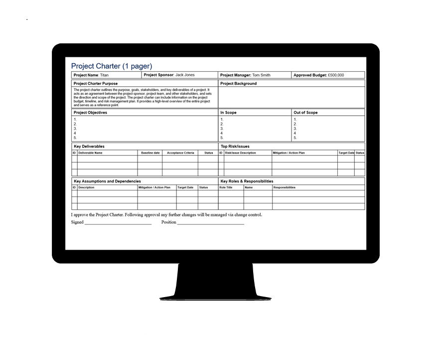 Project Charter PID TOR (Word) | Project Templates