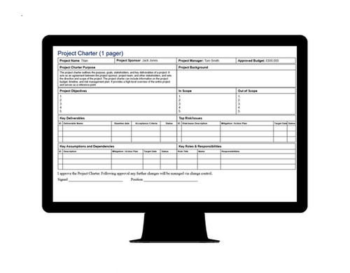 Project Charter PID TOR (Word) | Project Templates