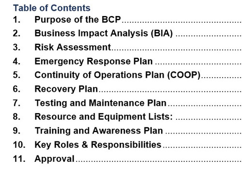 Business Continuity Plan (BCP) (Word) | Project Templates