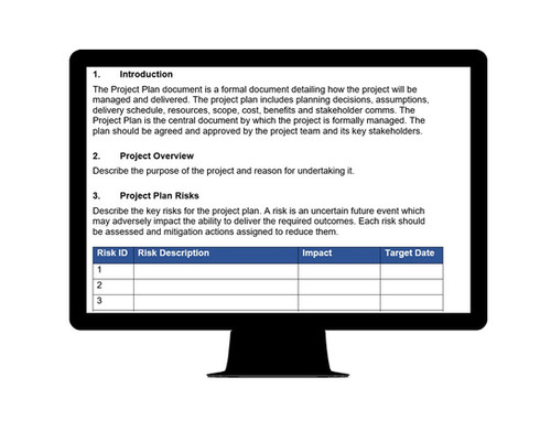 Project Management Plan Template (Word) | Project Templates