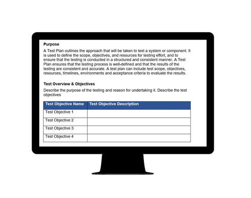 Test Plan Template (Word) | Project Templates