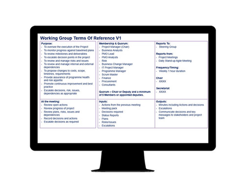 Project Working Group Terms of Reference TOR (PowerPoint) | Project ...