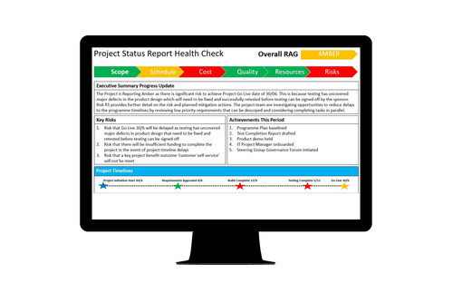 Project Status Report Health Check Template | Project Templates