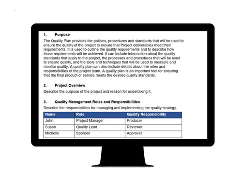 Quality Plan (Word) | Project Templates