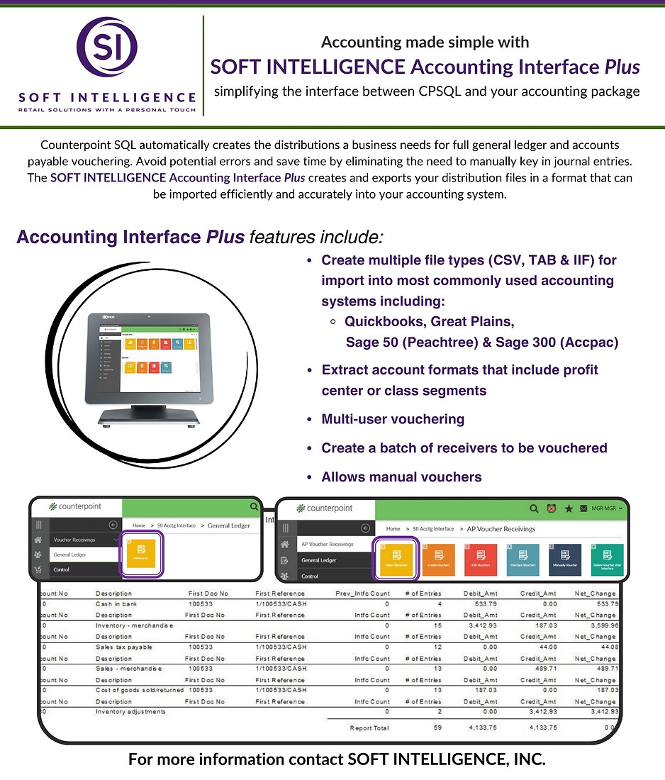 Accounting Interface Plus | SOFT INTELLIGENCE