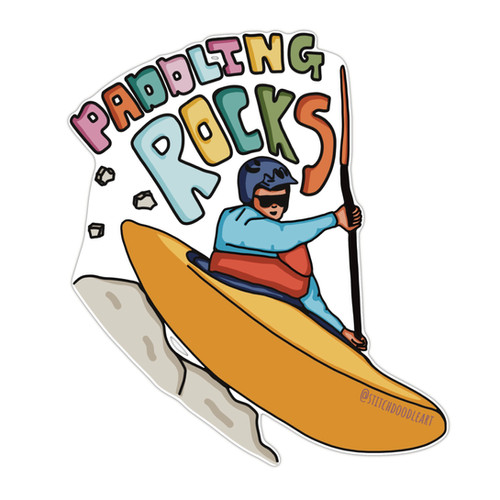 Paddling Sticker: Paddling Rocks | Stitchdoodle Art