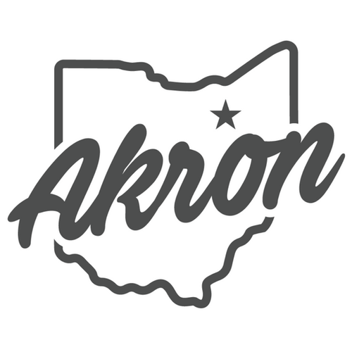 Akron Grey Script | Gameday Sportswear