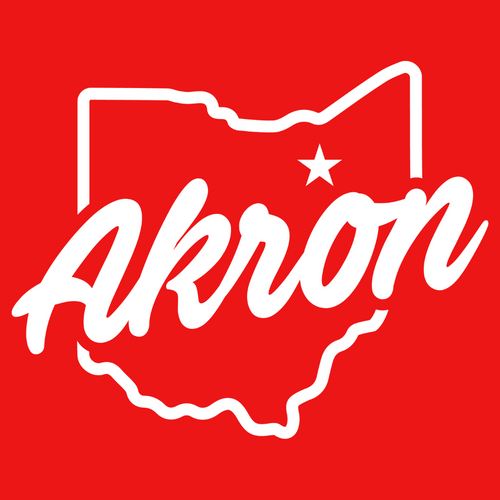 Akron White Script | Gameday Sportswear