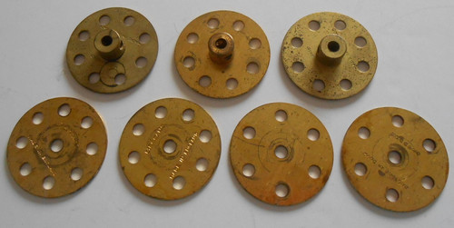 Original Meccano Bushwheels and wheel discs (7) | Meccano