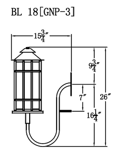BL Line Drawings | The CopperSmith | Handcrafted Copper Lighting