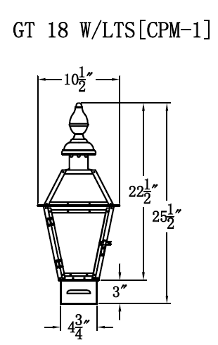 GT Line Drawings | The CopperSmith | Handcrafted Copper Lighting
