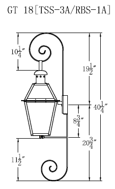 GT Line Drawings | The CopperSmith | Handcrafted Copper Lighting