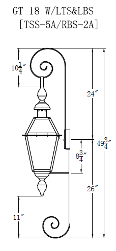 GT Line Drawings | The CopperSmith | Handcrafted Copper Lighting