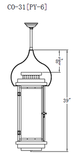 CO Line Drawings | The CopperSmith | Handcrafted Copper Lighting
