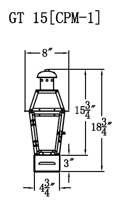 GT Line Drawings | The CopperSmith | Handcrafted Copper Lighting