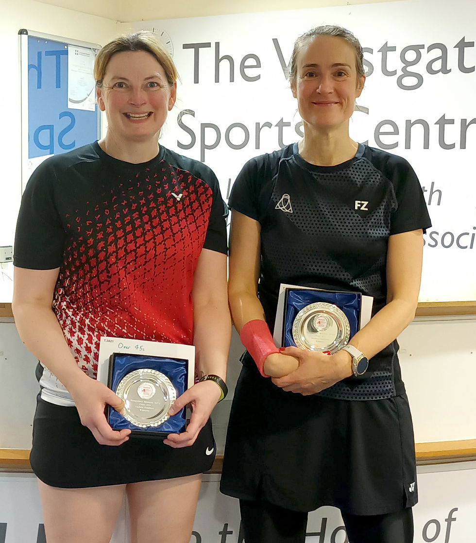 More Medals, this time for Lesley and her doubles partner ...