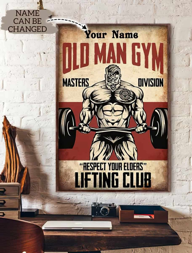 New - Lifting Club Old Man Gym Masters Division Respect Your Elders ...