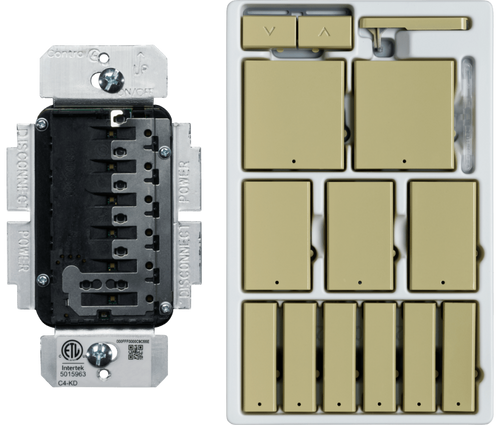 Control4® Contemporary 120V Keypad Dimmer - Ivory | Denver Audio Video