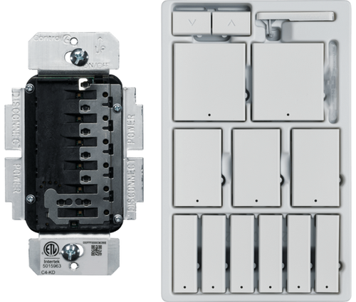 Control4® Contemporary 120V Keypad Dimmer - Snow White | Denver Audio Video