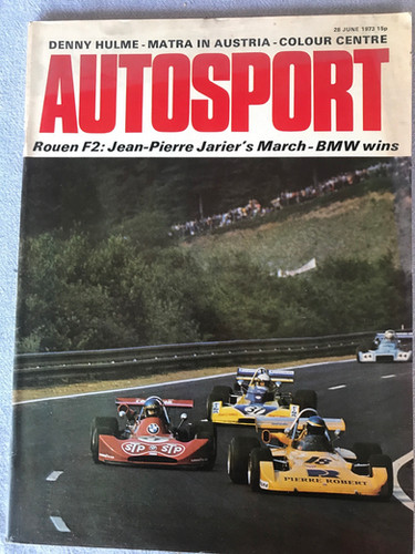 Autosport Magazine 28 June 1973 Rouen F2 Gerry Birrell Obituary Opel ...