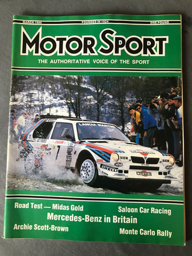 Motor Sport Magazine March 1986 Monte Carlo Rally Daytona 24 Archie ...