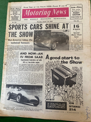 Motoring News Magazine 20 October 1960 Test Volvo 122s Saab Formula ...